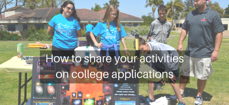 How to share your activities on college applications | JLV College ...
