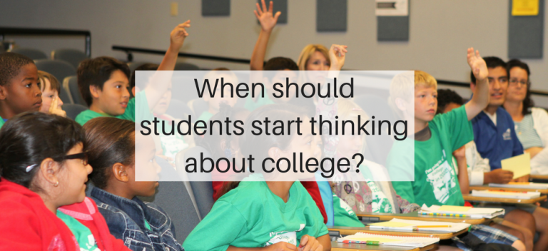 When should students start thinking about college? | JLV College Counseling