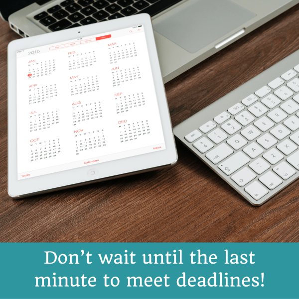 Don’t wait until the last minute to meet deadlines! | JLV College ...
